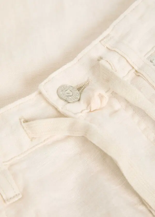Citizens Of Humanity Brynn Drawstring Linen Trousers - Beige