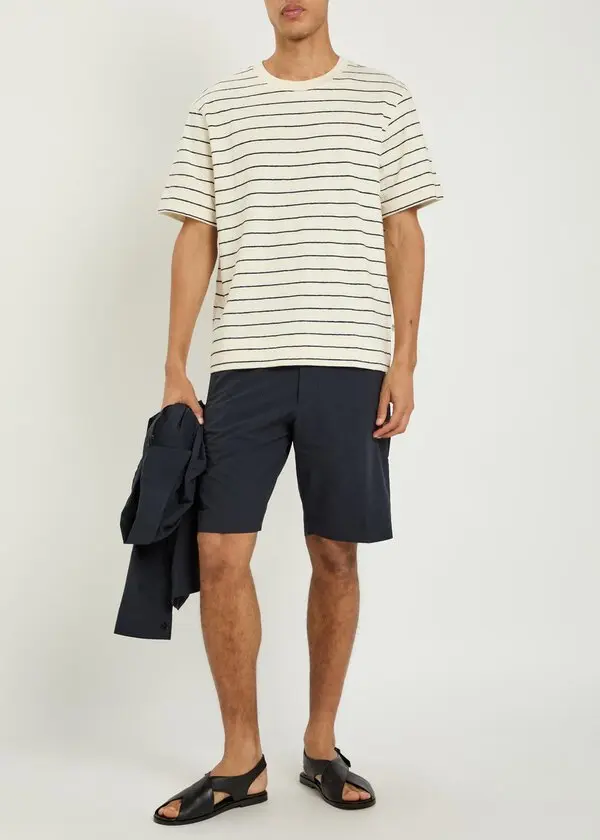Nn07 Pedro Striped-knit Cotton T-shirt