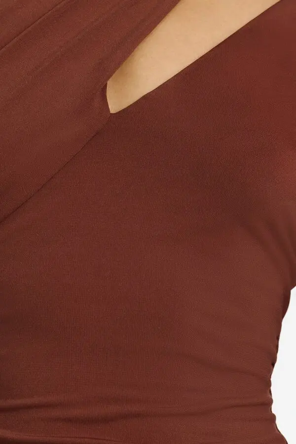Significant Other Orlyn Asymmetrical Cut-out Long Sleeve Top
