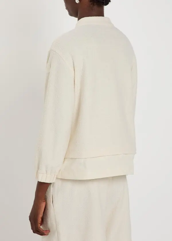 Moncler Layered Bouclé Cardigan - Cream