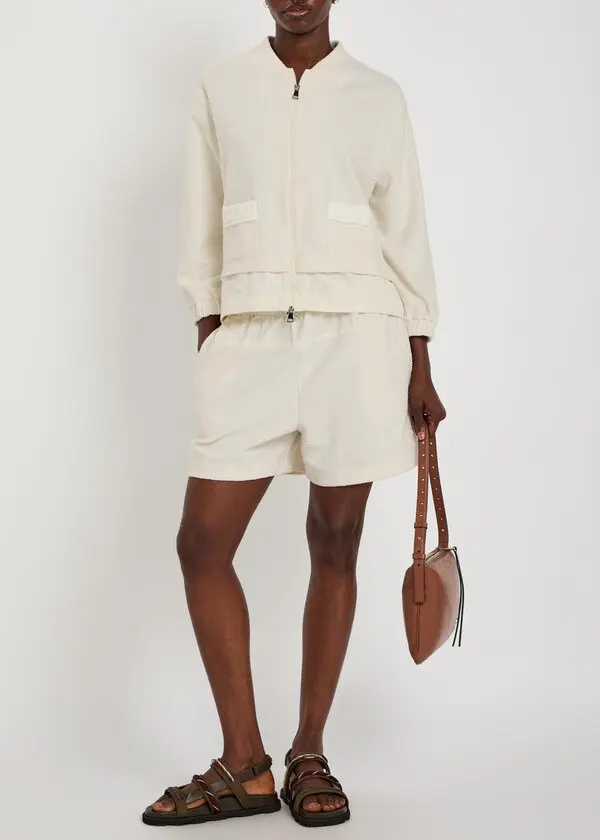 Moncler Layered Bouclé Cardigan - Cream