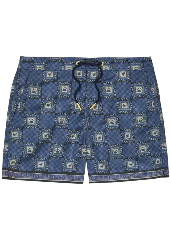CHE Ché Printed Shell Swim Shorts - Blue