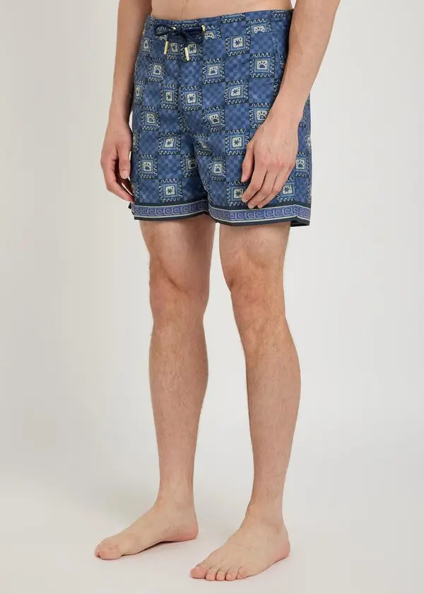 CHE Ché Printed Shell Swim Shorts - Blue