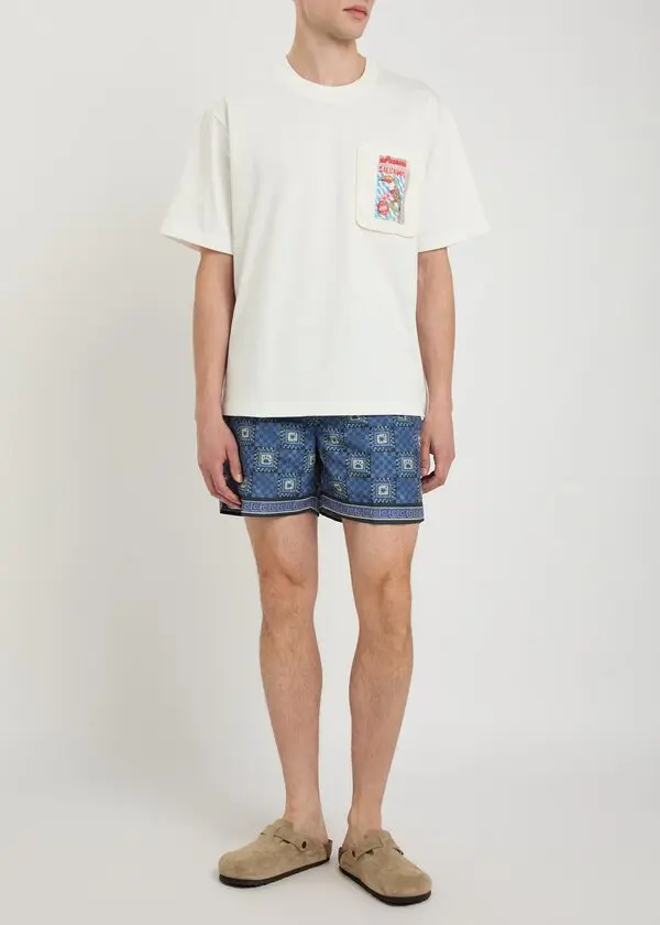 CHE Ché Printed Shell Swim Shorts - Blue