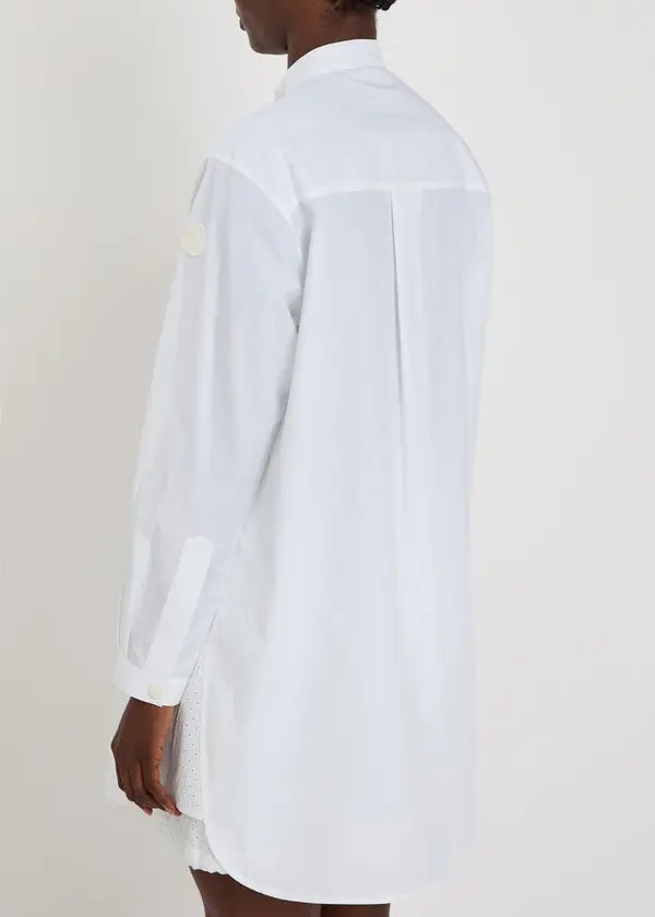Moncler Embroidered Cotton-poplin Shirt