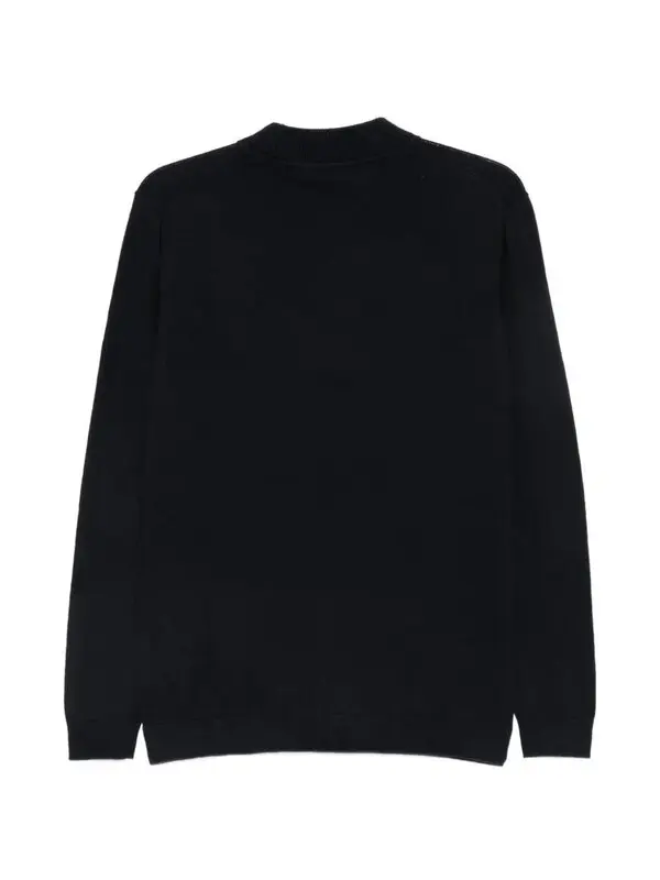 Karl Lagerfeld Embroidered Crew-neck Sweater - Blue