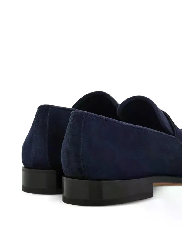 FERRAGAMO Tramezza Penny Loafers In Calfskin Suede