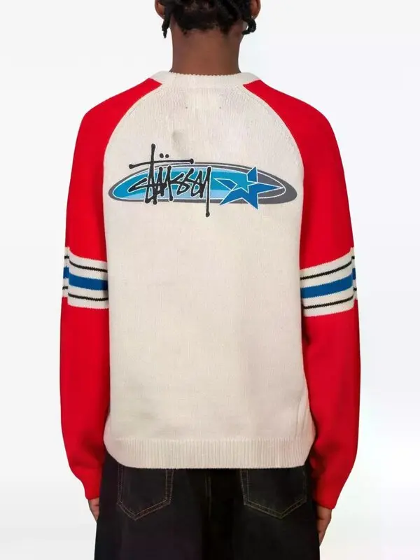 StÜssy Logo-print Raglan Sleeve Sweater