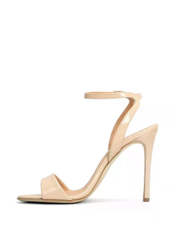 THE SELLER Patent Leather Ankle Strap Sandals