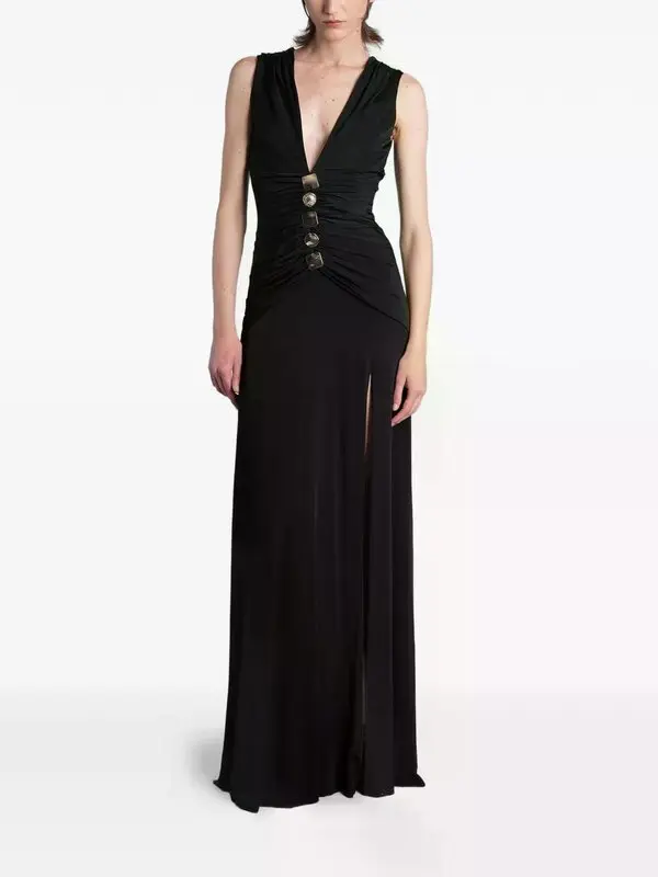 PatBO Embellished Ruched Maxi Dress