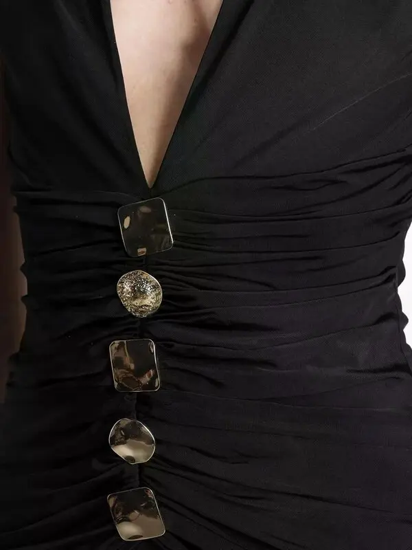 PatBO Embellished Ruched Maxi Dress