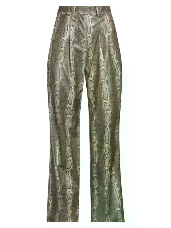 SOULLAND Snake-pattern Tailored Trousers