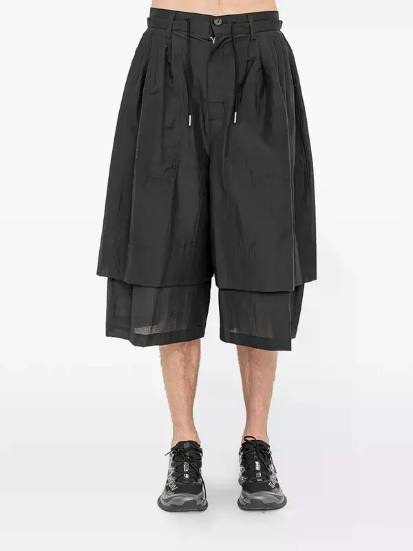 SONGZIO Ghostfold Layered Shorts - Black