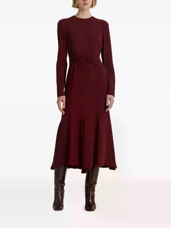 Alberta Ferretti Gathered Detail Midi Dress
