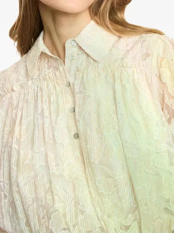 Cinq À Sept Floral-lace Cropped Top