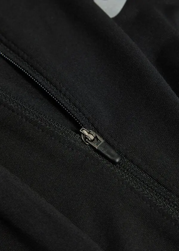 Nike Dri-fit Quarter Zip Stretch Jersey Running Top - Black
