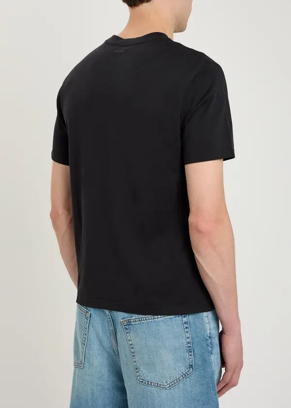 FRAME Cotton-jersey T-shirt - Black