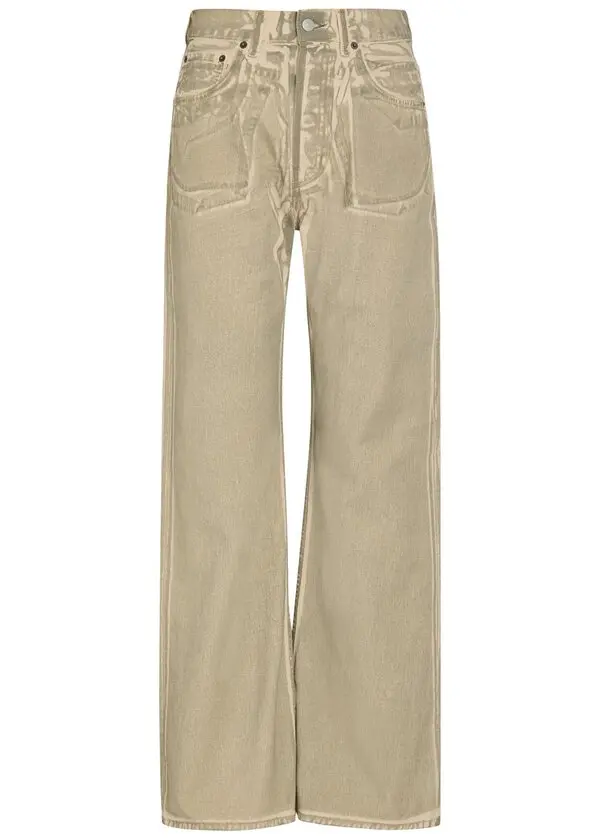 Acne Studios Two-toned Wide-leg Jeans - Sage
