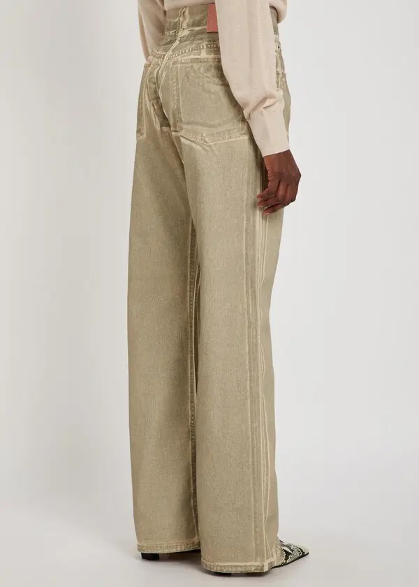 Acne Studios Two-toned Wide-leg Jeans - Sage