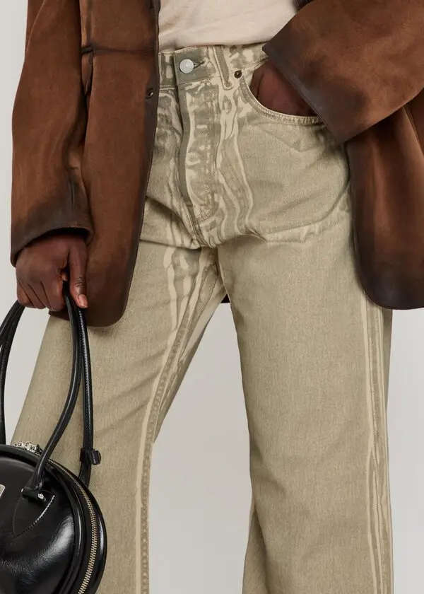 Acne Studios Two-toned Wide-leg Jeans - Sage