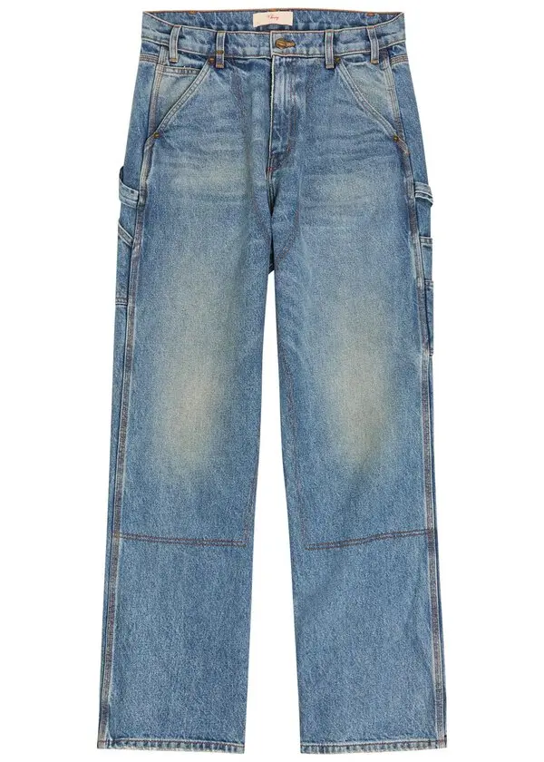 CHERRY LOS ANGELES Carpenter Relaxed Straight-leg Jeans - Blue