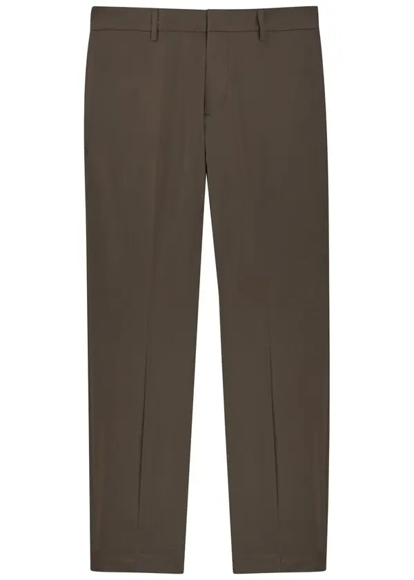 Emporio Armani Slim-leg Woven Trousers - Brown
