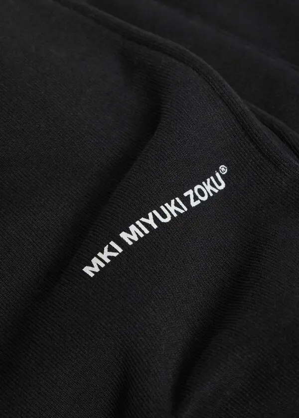 MKI MIYUKI ZOKU Uniform Logo-print Cotton-blend Sweatpants - Black