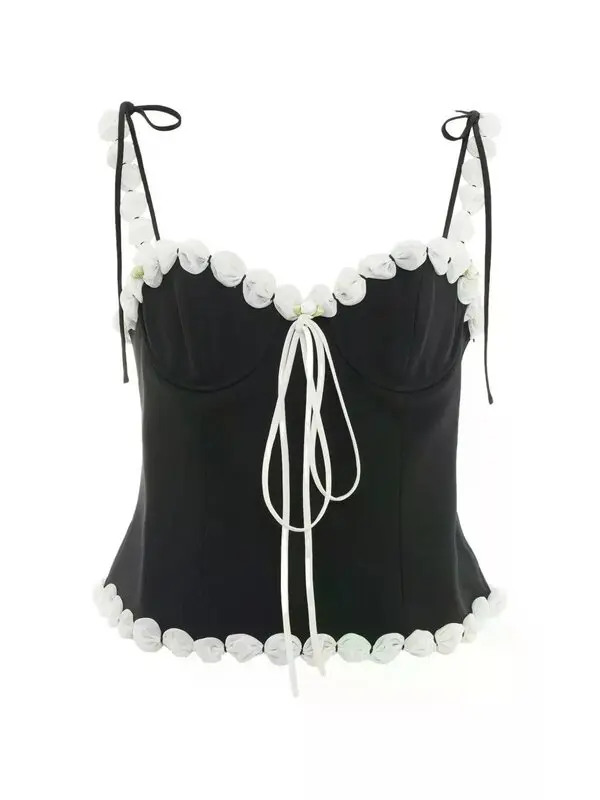 STOLEN STORES Puff-trim Corset Top