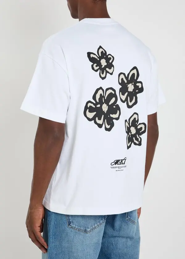 MKI MIYUKI ZOKU Hibiscus Printed Cotton T-shirt