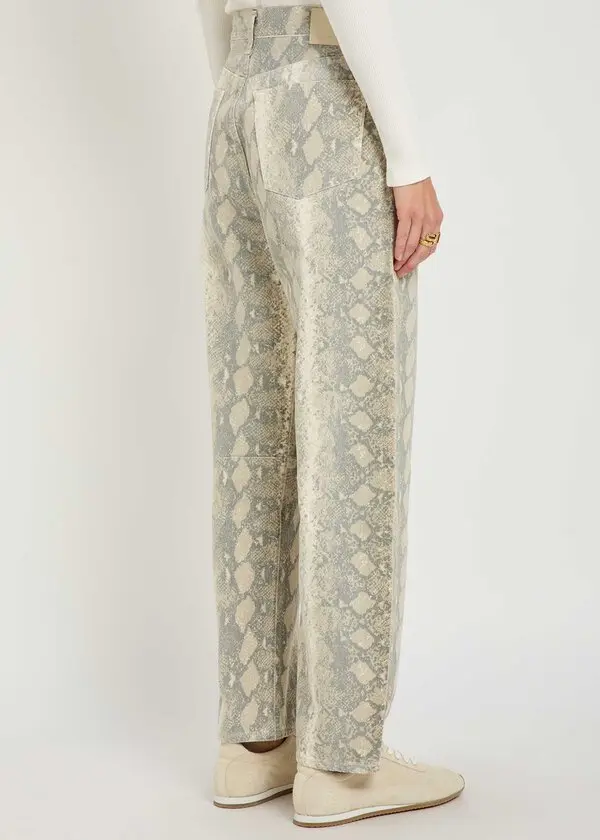 Citizens Of Humanity Miro Python-print Barrel-leg Jeans