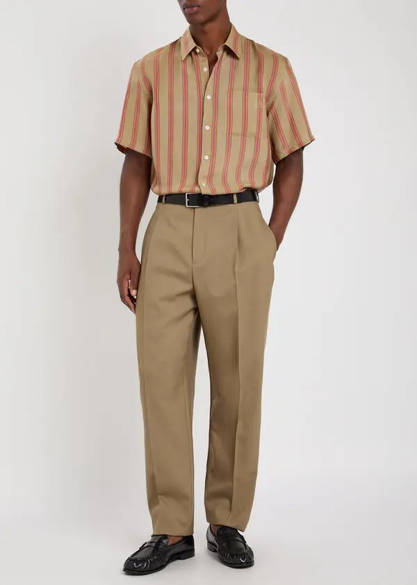 Saint Laurent Striped Satin-twill Shirt - Multicoloured 1