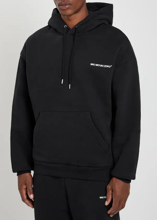 MKI MIYUKI ZOKU Hooded Cotton-blend Sweatshirt - Black