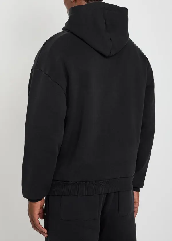MKI MIYUKI ZOKU Hooded Cotton-blend Sweatshirt - Black
