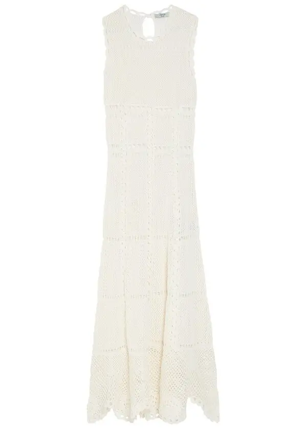 Erdem Crochet Cotton Maxi Dress - Ivory