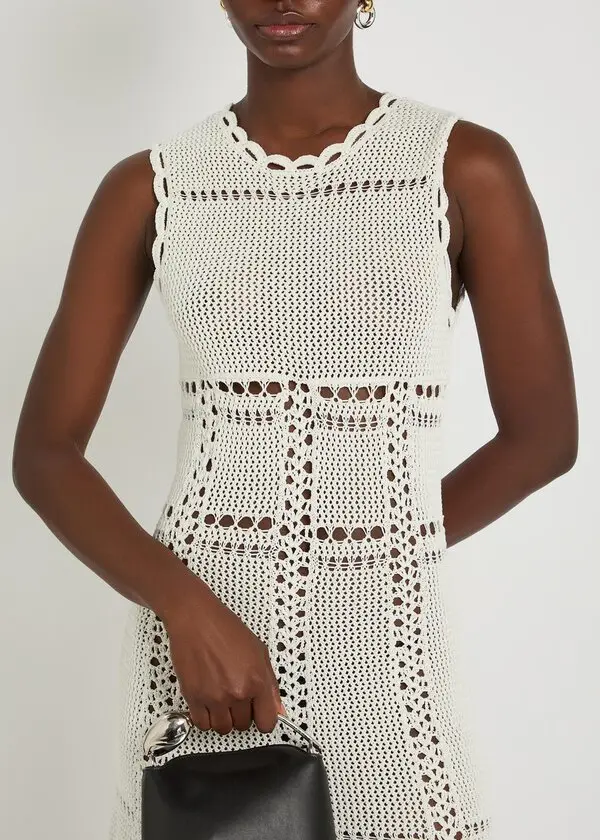 Erdem Crochet Cotton Maxi Dress - Ivory