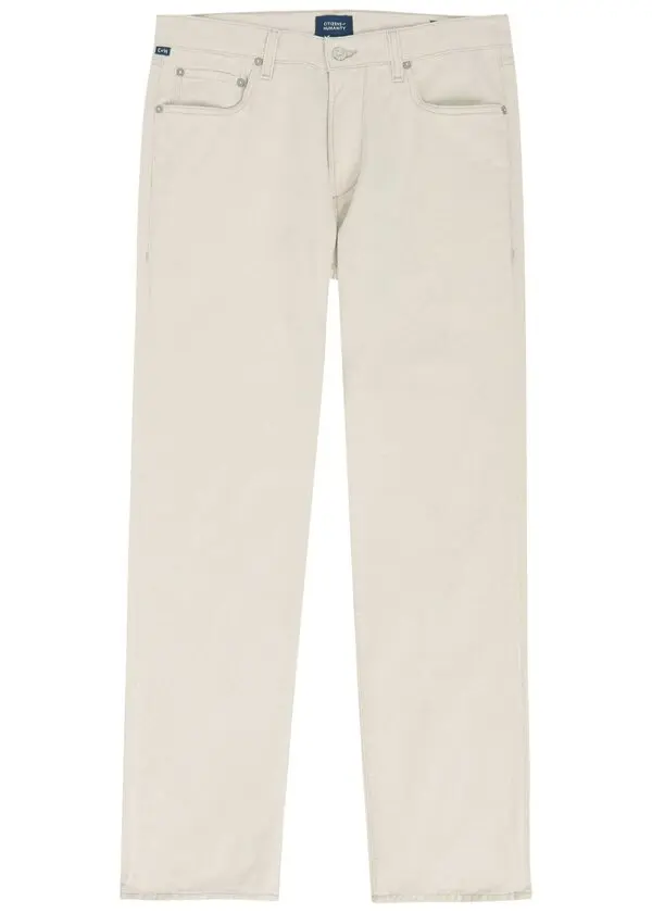 Citizens Of Humanity Elijah Straight-leg Cotton-blend Trousers - Beige