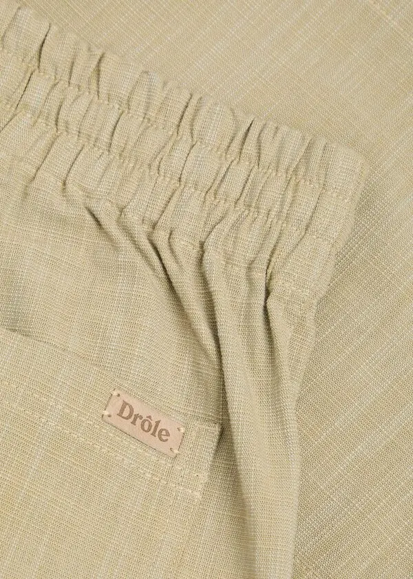 Drole De Monsieur Textured Canvas Shorts