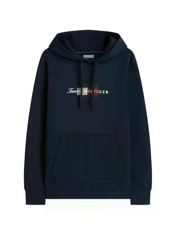 Tommy Hilfiger Logo Print Drawstring Hoodie