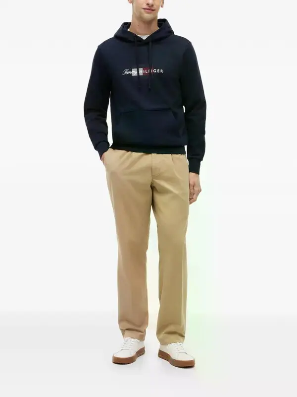Tommy Hilfiger Logo Print Drawstring Hoodie