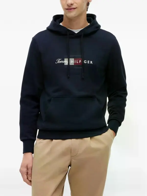 Tommy Hilfiger Logo Print Drawstring Hoodie
