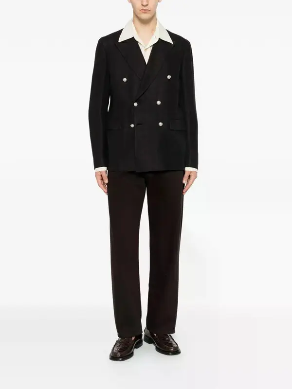 Brian Dales Double-breasted Peak-lapel Blazer
