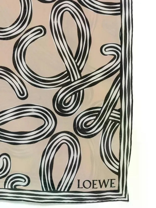Loewe Anagram-print Silk Scarf