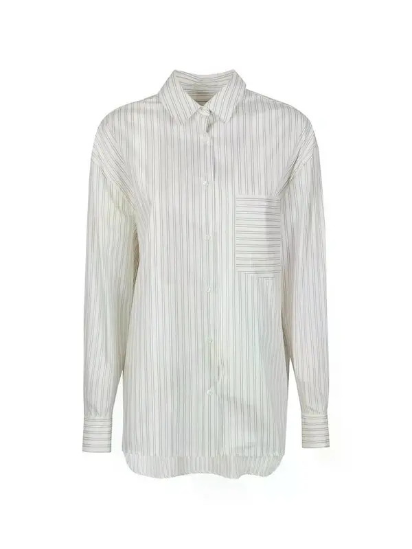 IRO PARIS Striped Cotton Shirt - Neutrals
