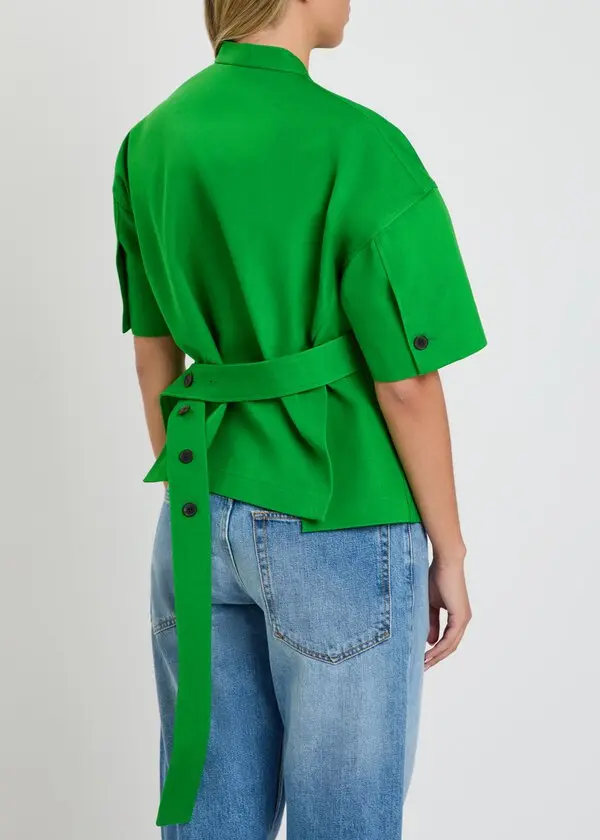 Calvin Klein Belted Canvas Wrap Jacket