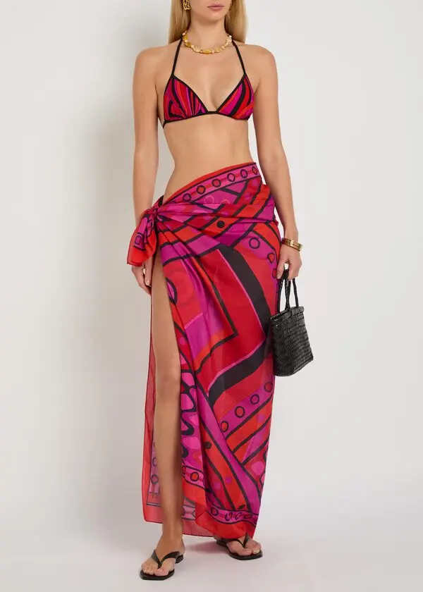 Emilio Pucci Printed Halterneck Bikini Top