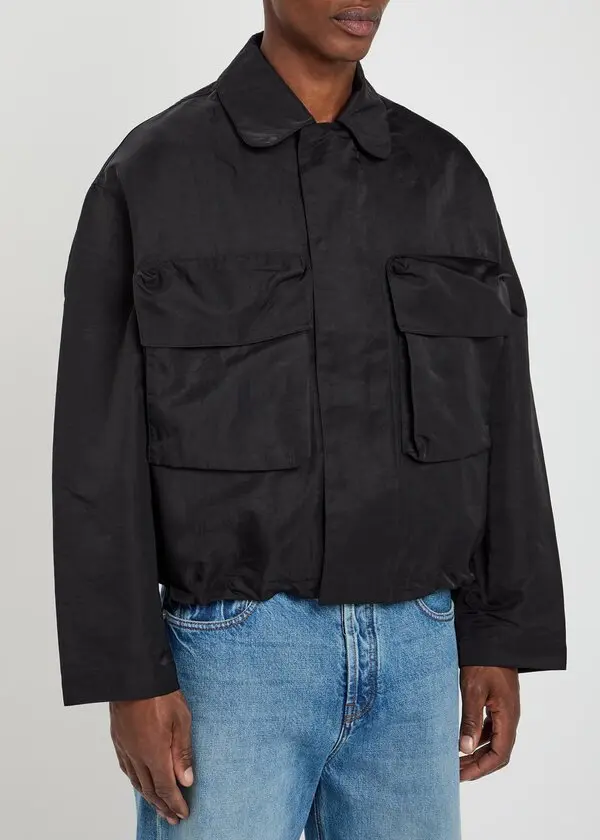 MKI MIYUKI ZOKU Pilot Taffeta Jacket With Logo Embroidery