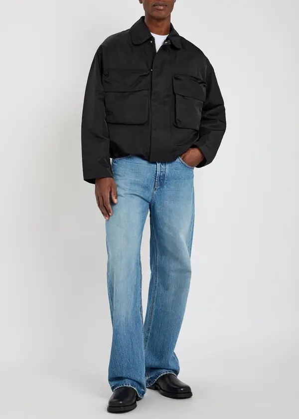 MKI MIYUKI ZOKU Pilot Taffeta Jacket With Logo Embroidery