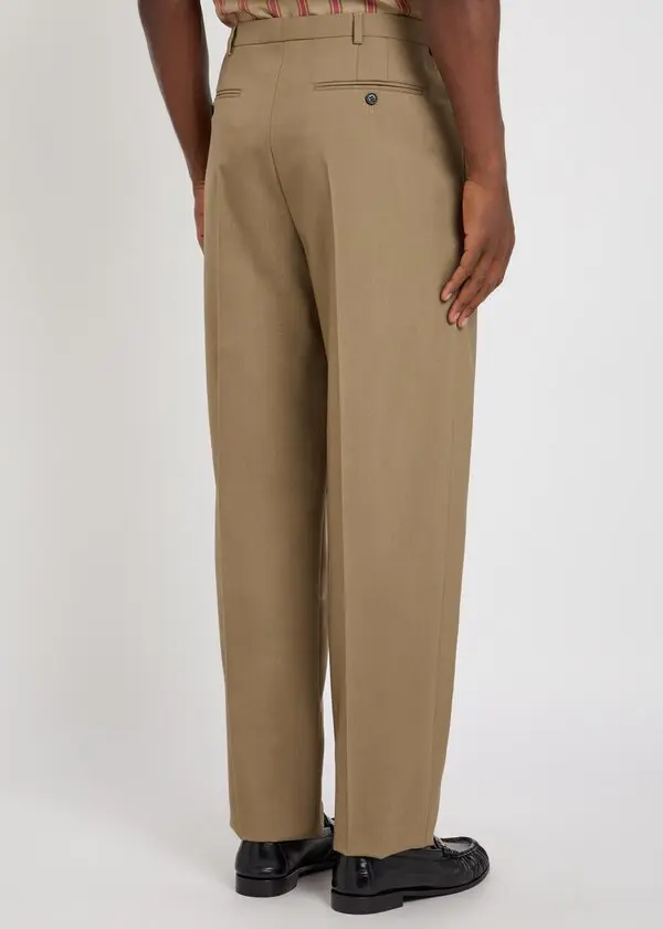 Saint Laurent Belted Wool And Mohair-blend Trousers