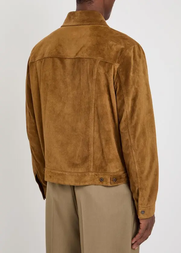 Saint Laurent Suede Jacket With Press-stud Details