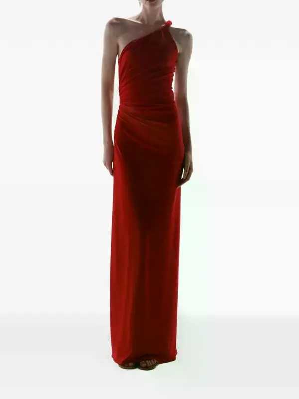 BAOBAB Celele One-shoulder Ruched Maxi Dress